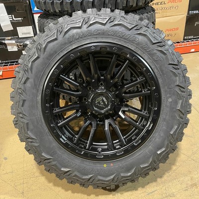 20x10 Fuel D679 Rebel Black Wheels 35" MT Tires 6x5.5 2022 Toyota ...