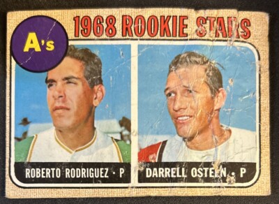 1968 Topps A’s Rookie Stars Roberto Rodriguez Darrell Osteen Card #199 ...