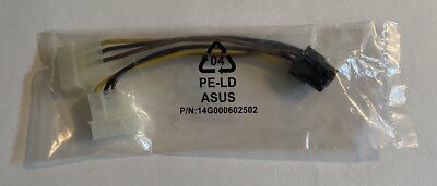 NEW- Asus Power Cable 14G000602502 Card 4 Pin (Molex) to 6 Pin Video ...