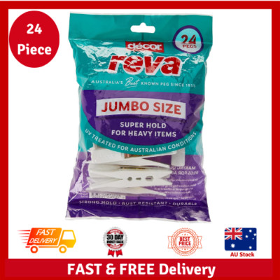Original Reva Super Hold Heavy duty clothes line pegs - 1 pack of 24 ...