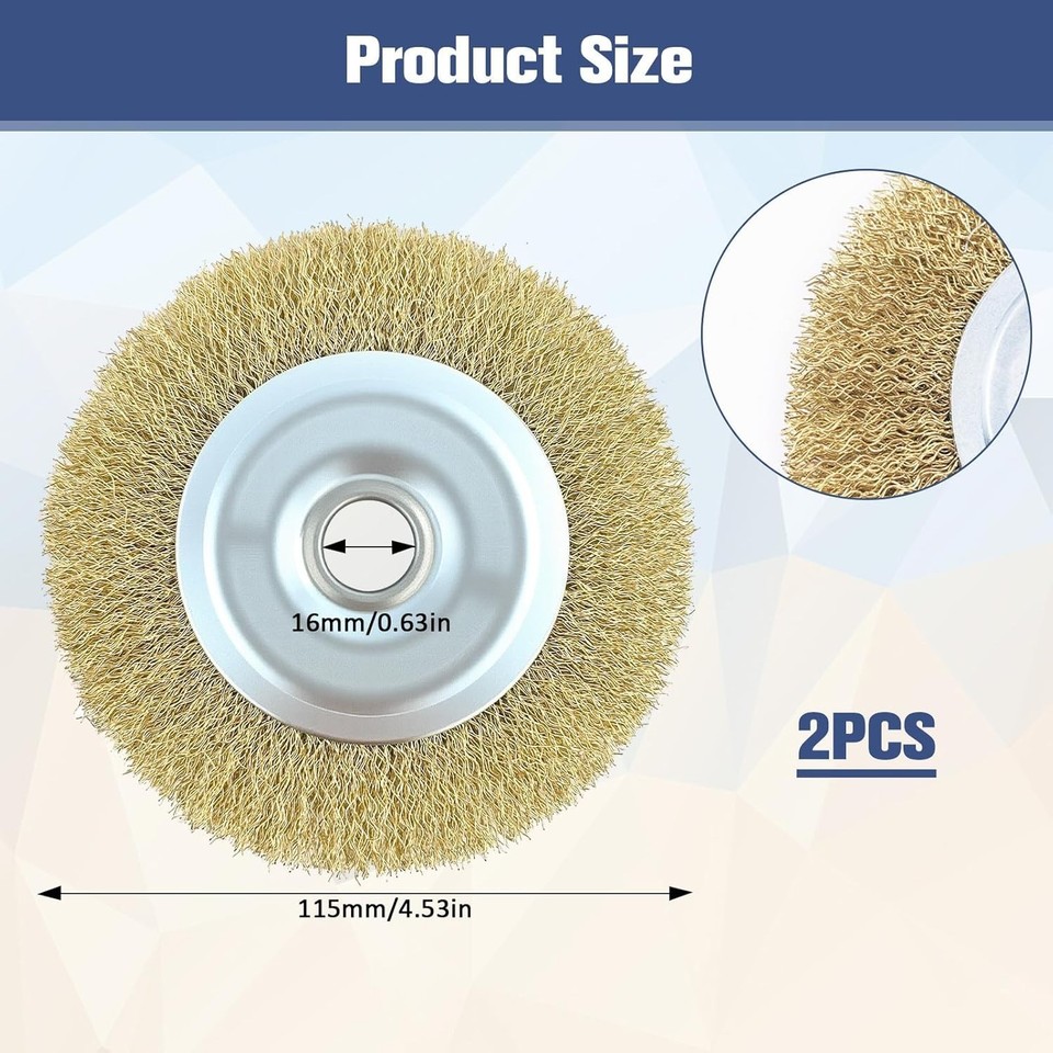 2Pcs Patio Cleaner Wire Brush for Ryobi RAC814 Replacement Wire Wheel ...