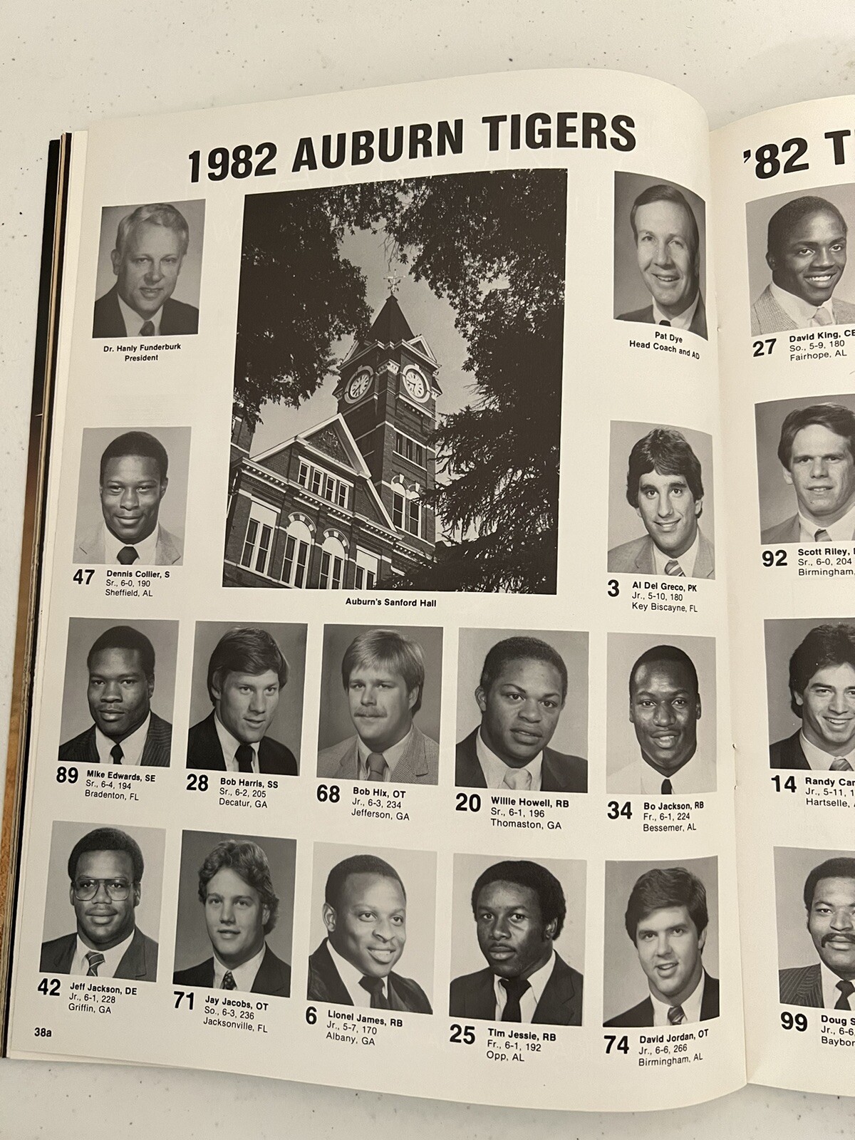 1982 Iron Bowl Program Auburn vs. Alabama Bo Jackson "Bo Over the Top ...