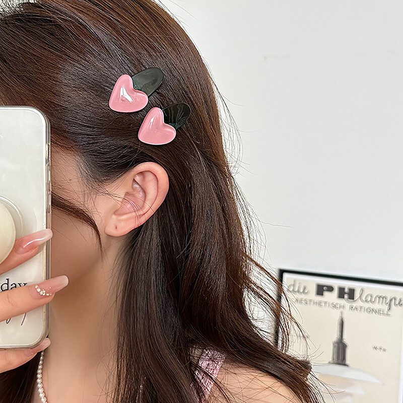Cute Pink Hair Clips Girls Bangs Side Hair Pins Headwear Mini Kawaii ...