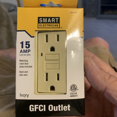 Lot Of 2 Smart Electrician 15 Amp Self Testing Gfci Outlets. White | eBay
