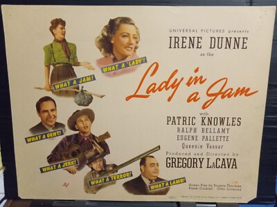 Title Card 1942 LADY IN A JAM Irene Dunne Ralph Bellamy Patric Knowles ...