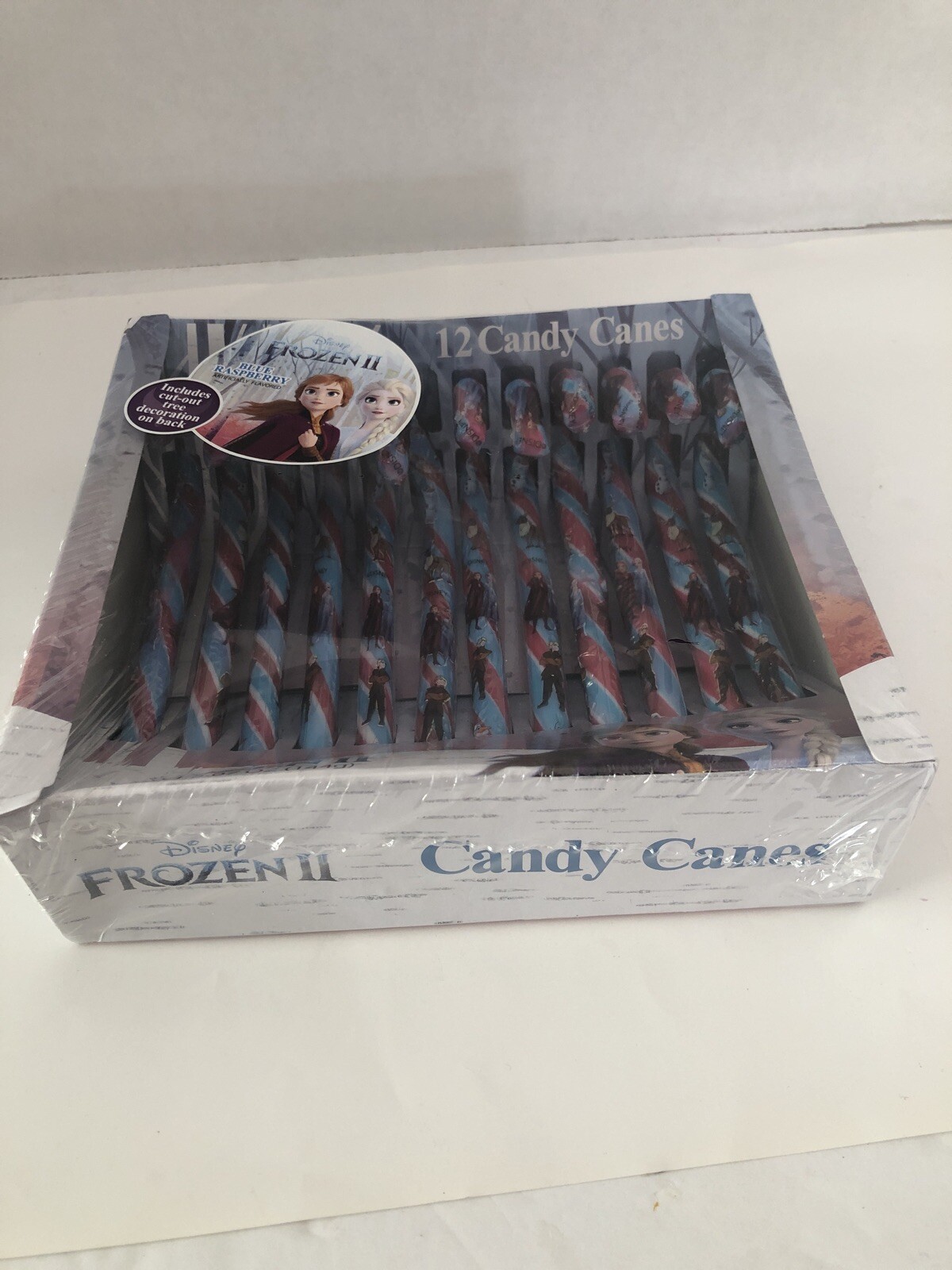 NEW Disney Frozen II Blue Raspberry Candy Canes w/Cutout Ornament SHIPS ...