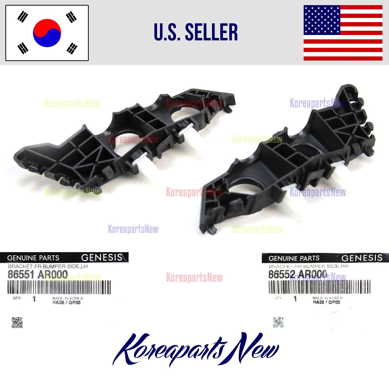 FRONT Bumper Bracket Retainer Left + Right 2pcs ⭐OEM⭐ Genesis GV70 2022 ...