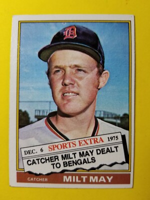VINTAGE MILT MAY #532T DETROIT TIGERS - 1976 TOPPS TRADED MLB BASEBALL ...