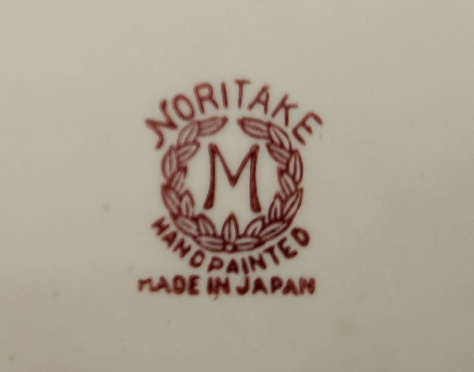 VTG 3 FOOTED FLORAL NORITAKE DISH MADE IN JAPAN HAND PAINTED RED MARK ...