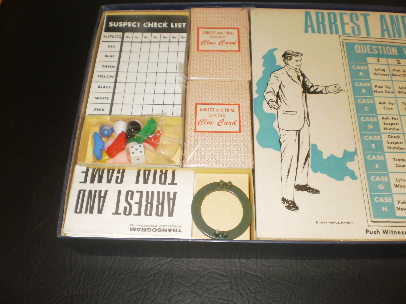 ARREST AND TRIAL GAME TRANSOGRAM GAMES 1963 EXCELLENT VINTAGE CONDITION ...