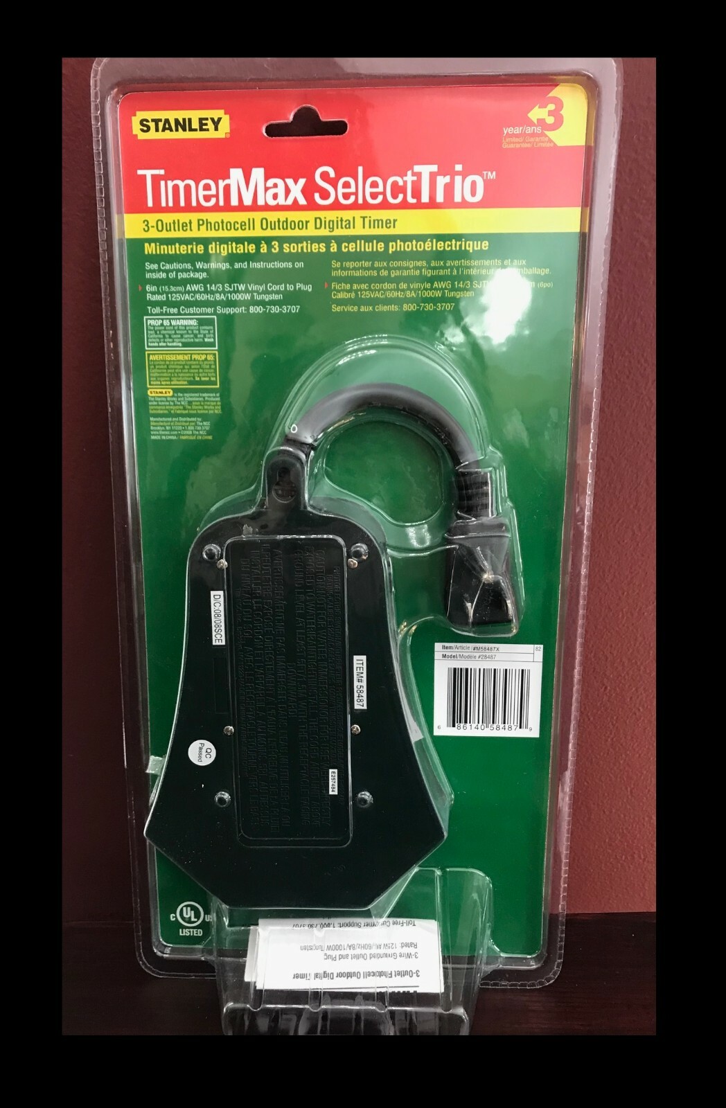 STANLEY TIMER MAX SELECT TRIO 3-OUTLET PHOTOCELL OUTDOOR DIGITAL TIMER ...