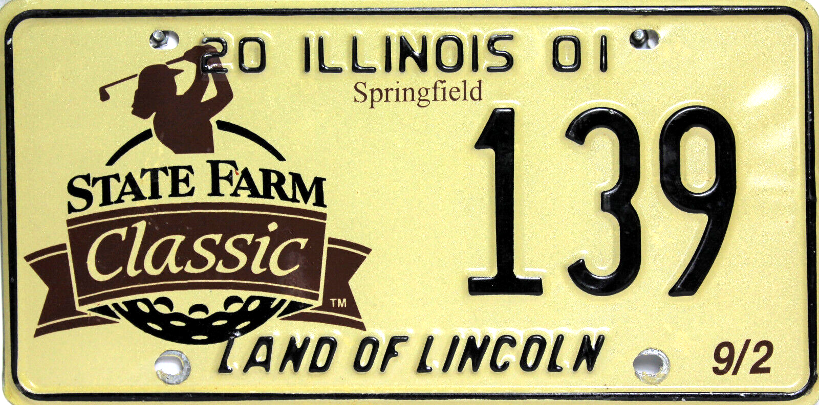 Illinois License Plate Golf Springfield State Farm Classics 139 ...