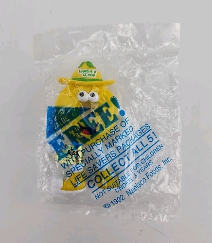1992 Life Savers Laughin Lemon Toy Rubber Figure Promotional Ad Promo ...