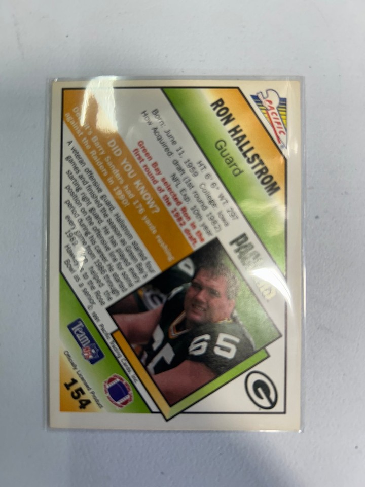 Ron Hallstrom Green Bay Packers 1991 Pacific #154 Football Card | eBay