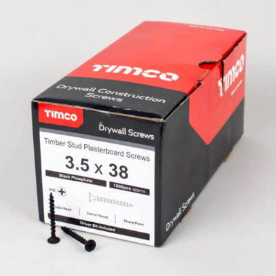 Timco Black Drywall Screws Coarse Thread | eBay UK