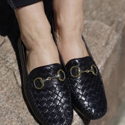 Robert Zur Perlata Black True Glove Leather Horsebit Driving Loafers ...