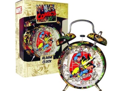 Wolverine Figure and Marvel Comic Covers Collage Twin Bell Alarm Clock ...