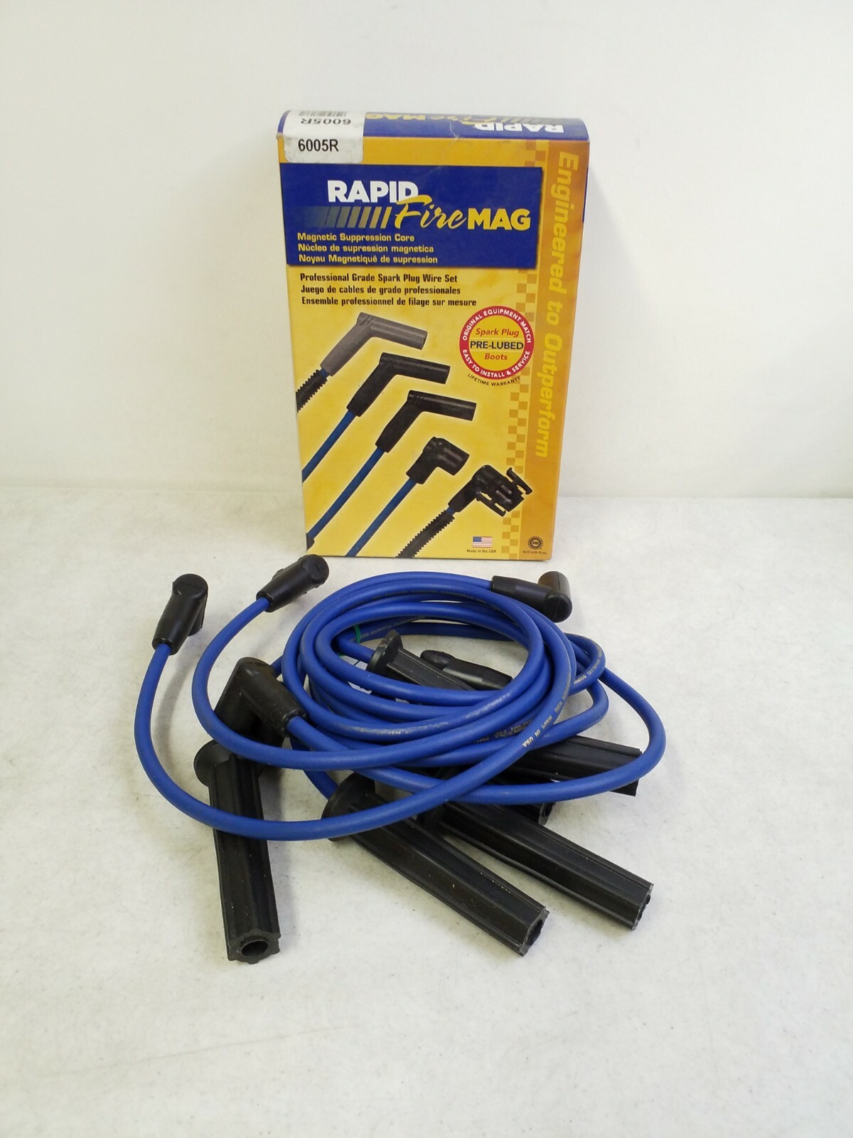 6005R Pro-Tech Rapid Fire Mag Magnetic Suppression Spark Plug Wire Set ...