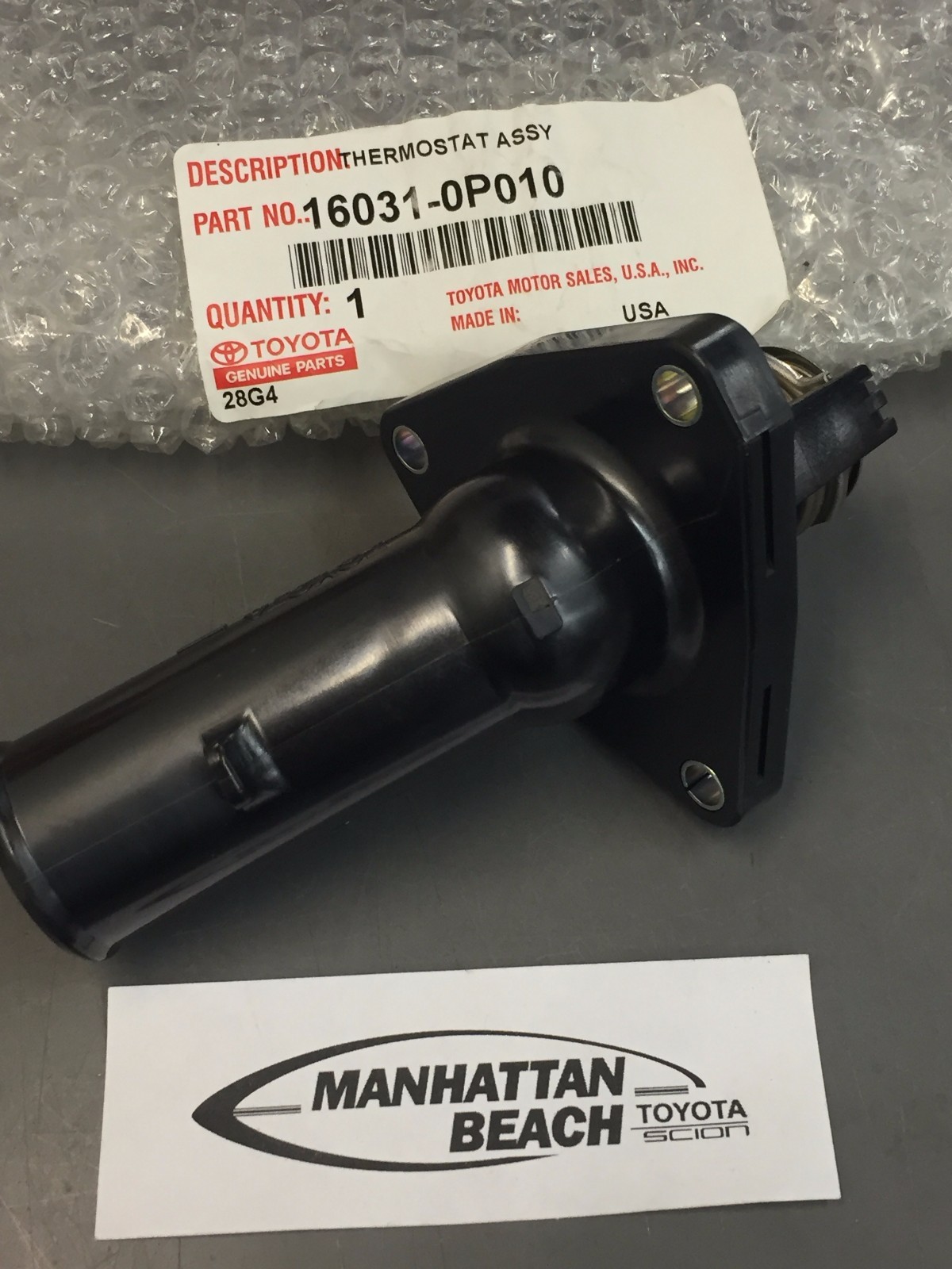 Genuine TOYOTA THERMOSTAT with housing 16031-0P010 4.0L engines TACOMA ...