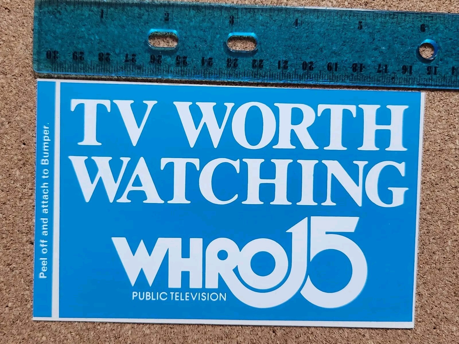 Vtg WHRO 15 TV Worth Watching Public TelevisionDecal Bumper Sticker 6 ...