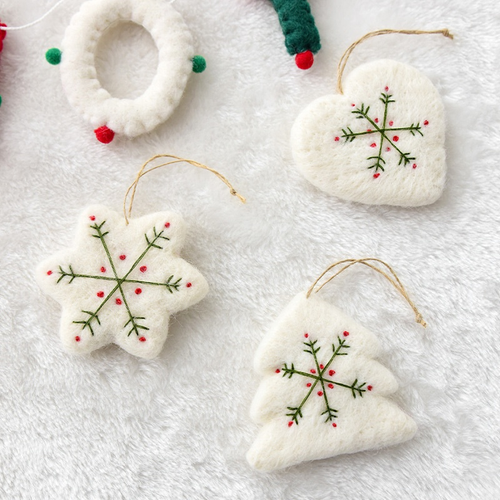 Mini flocon de neige à suspendre de Noël décorations en feutre pour ...