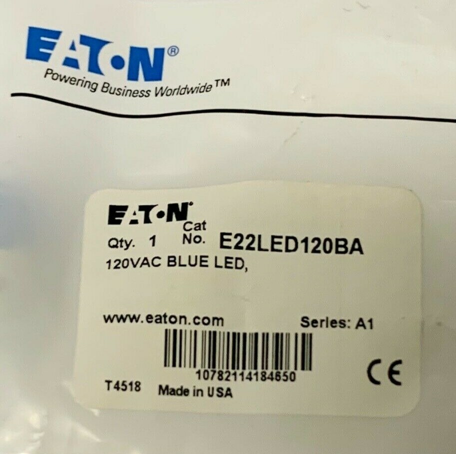 EATON CUTLER HAMMER E22LED120BA 120 VAC BLUE LED LAMP BULB | eBay