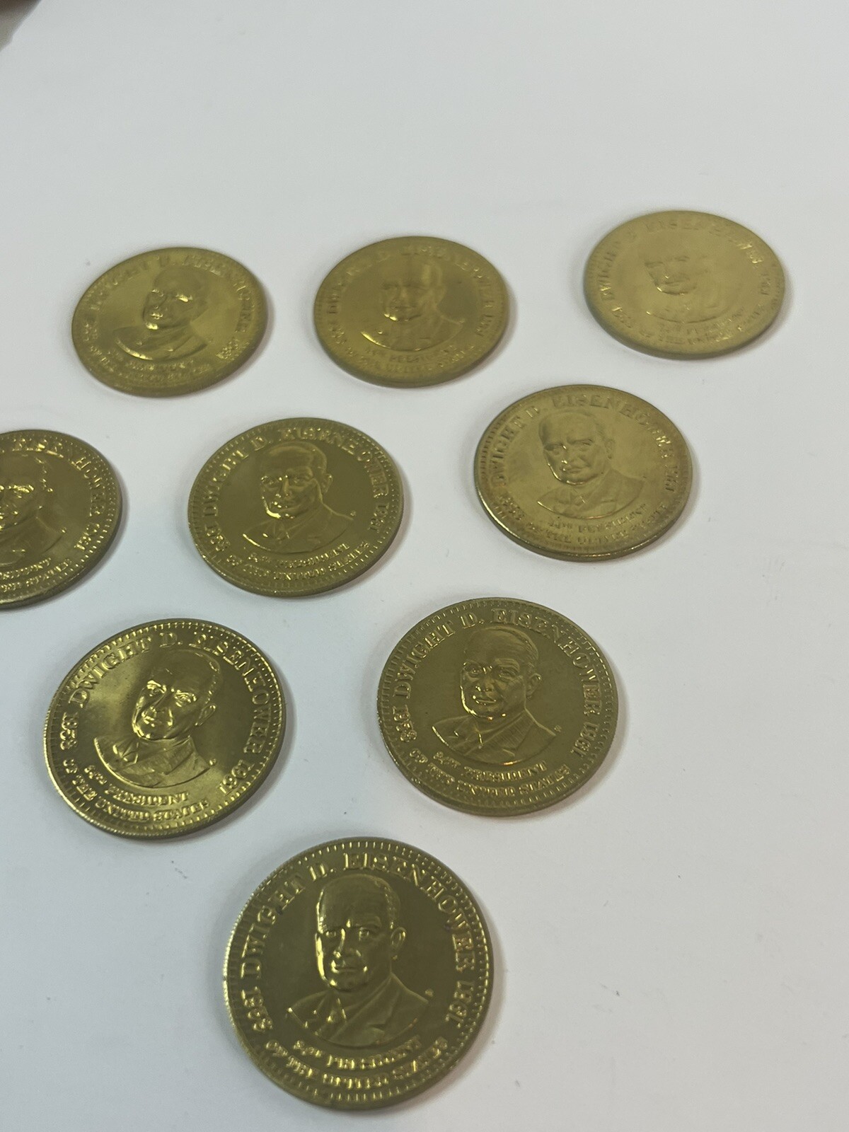 Vintage US President 1 Inch Coin Token Dwight D. Eisenhower Lot Of 9 | eBay