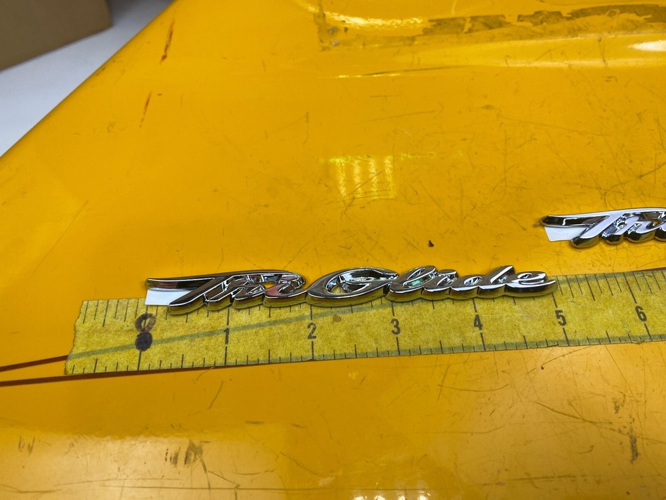 OEM Harley Tri Glide Fender Rear Trunk Body Emblems Badges Chrome Set ...