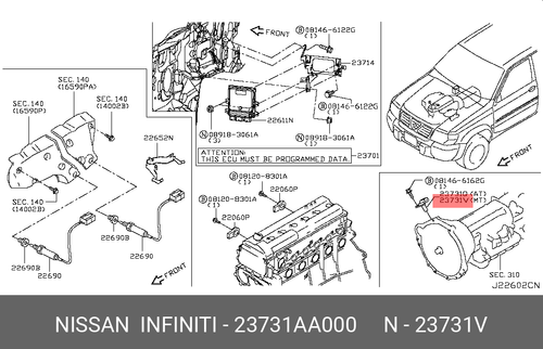 Genuine OE Sensor A Crank 23731AA000 , 23731-AA000 | eBay.de