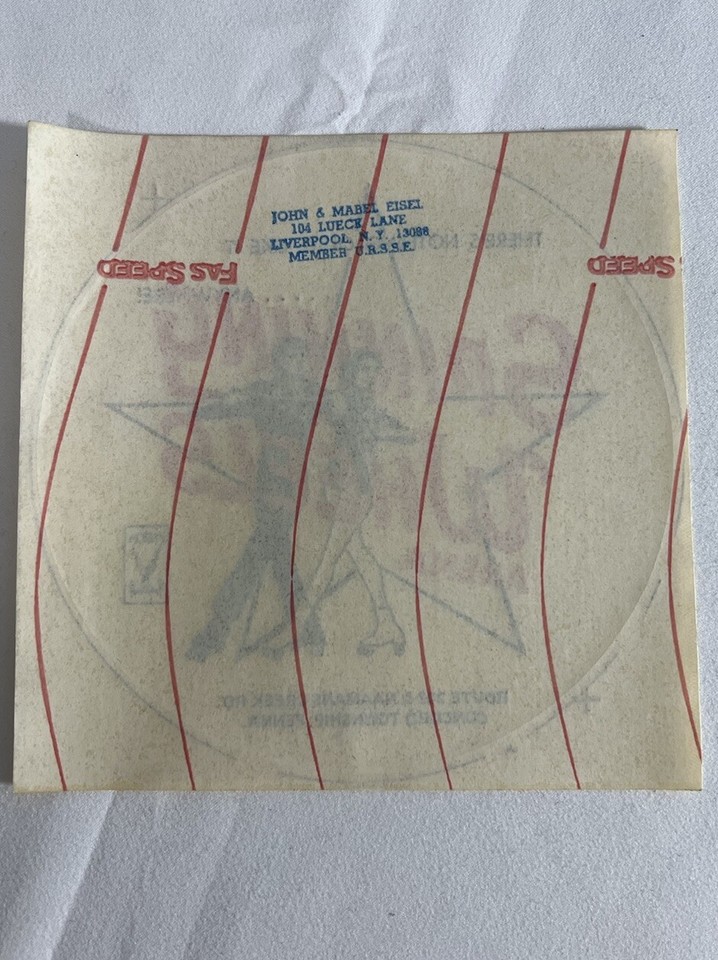 Spinning Wheels Arena Roller Skating Rink Sticker Decal Label Concord ...