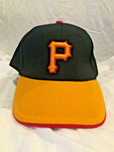 MLB Pittsburgh Pirates Baseball Dominion Black Yellow Stretch Fit Hat ...