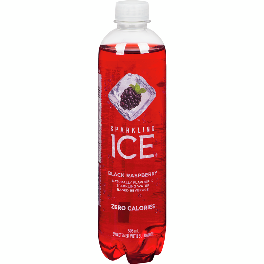 24 X Sparkling ICE Black Raspberry Flavor Soft Drink 503 ml Each - Free ...