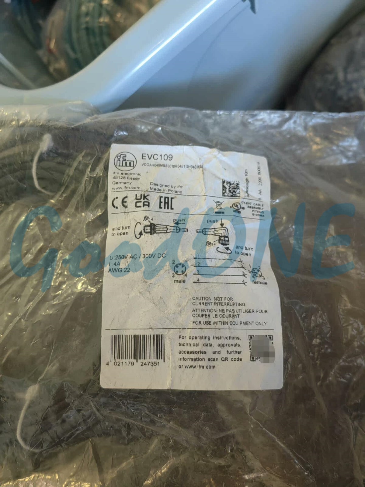 ifm EVC109 Connector Cable for sale online | eBay