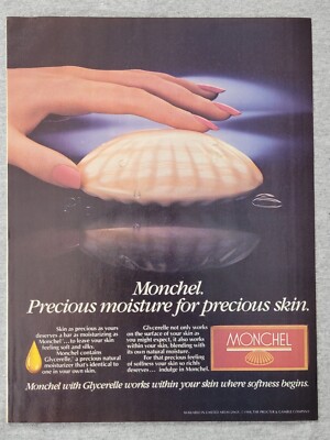1984 Magazine Advertisement Page Monchel Moisturizing Bar Soap Vintage ...