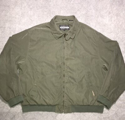 Members Only Bomber Jacket Full Zip Men's XL Green Size X-Large | eBay