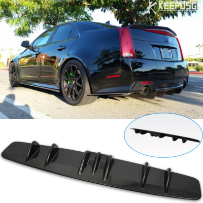 For Cadillac CTS CTS-V ATS CT5 Rear Lip Bumper Diffuser Shark Fin 7 ...