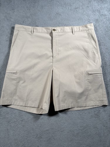 Chaps Golf Shorts Mens 42 Performance Chino Beige Lightweight Flat ...