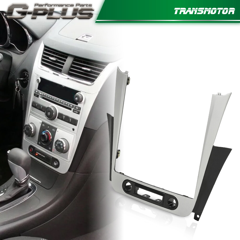 Fit For 08-12 Chevy MALIBU Center Dash Radio Bezel Panel Trim Silver ...