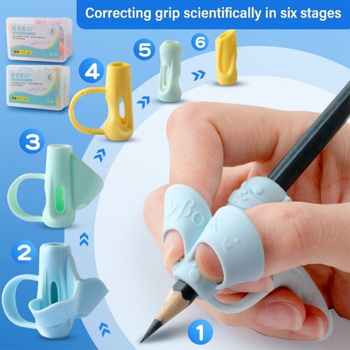 Five Finger Silicone Pencil Grips Soft Silicone Grip Pen Artifact Kids ...