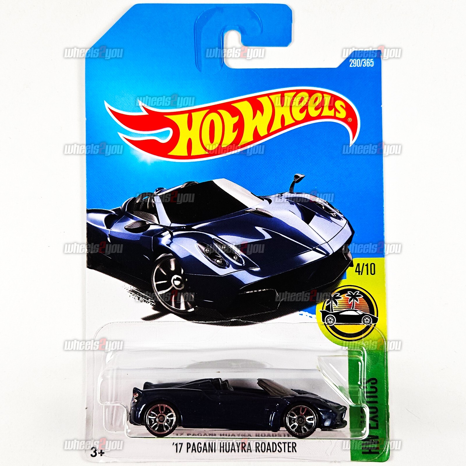 2017 Hot Wheels 17 PAGANI HUAYRA ROADSTER #290 blue - HW Exotics - HW 1:64 DTW86 | eBay