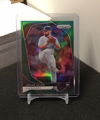 Logan Allen Green Rookie 2020 Panini Prizm card 70 Cleveland Indians RC ...