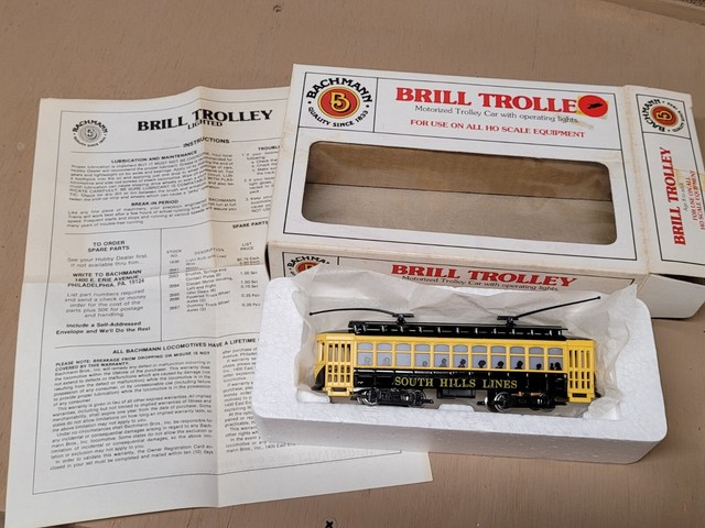 HO Scale Bachmann South Hills Lines Brill Trolley Locomotive OB 1315 ...
