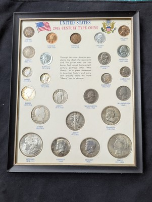 United States 20th Century Type Coins Complete Set Framed | eBay
