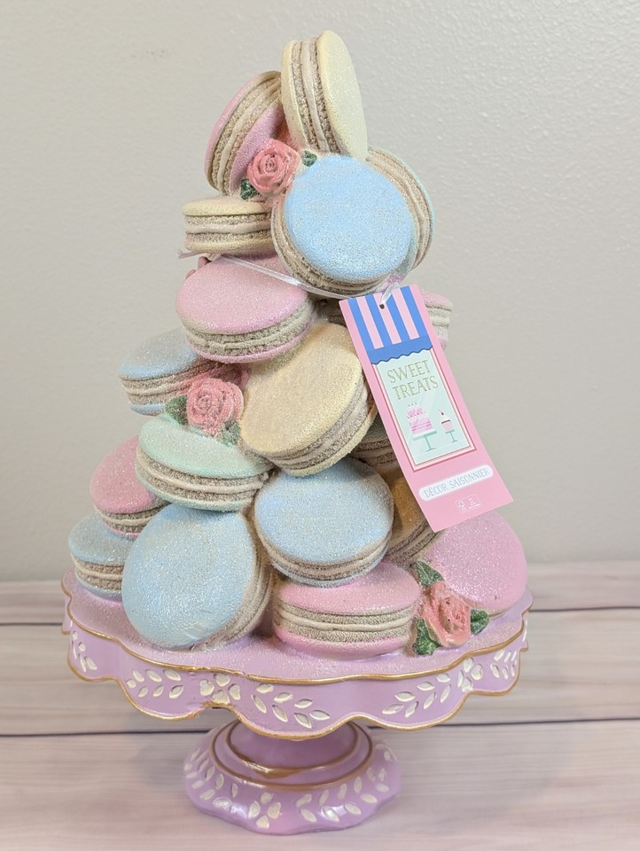 SWEET TREATS Pastel Macarons Tree On Pedestal. Spring, Wedding, Decor. Flowers. | eBay