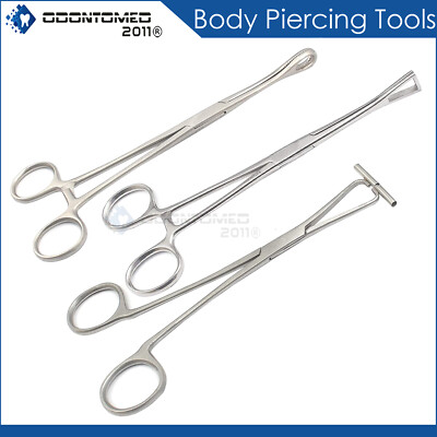 Body Piercing Tools Sponge Forceps, Pennington Clamp, Septum Forceps 3 ...