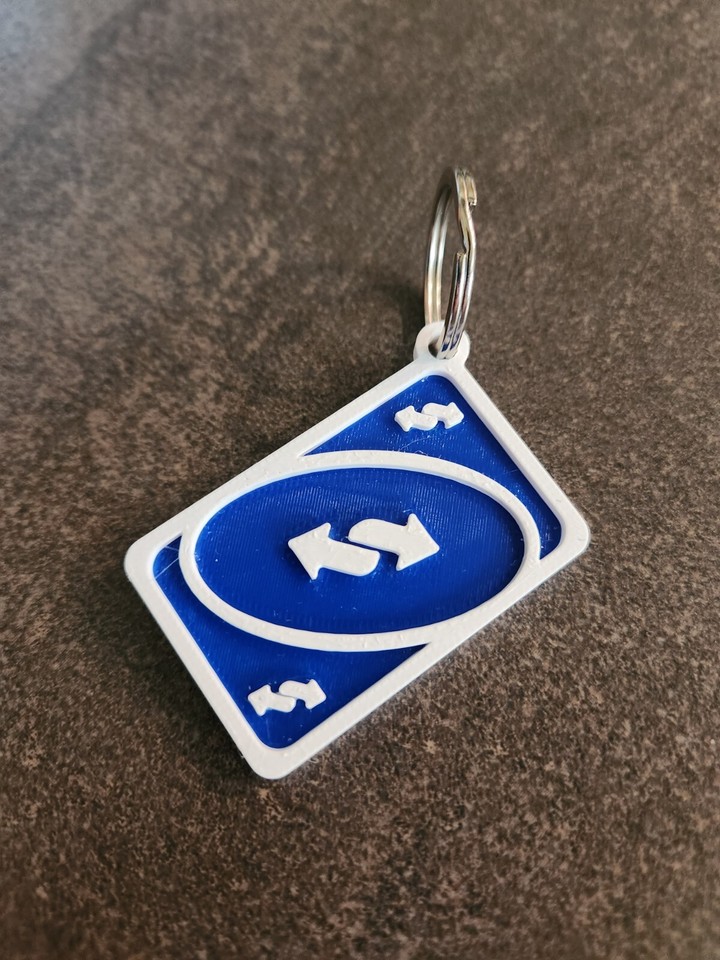 Uno Reverse Card Keychain, Card Game Keychain, Uno, Dos, Reverse Card ...