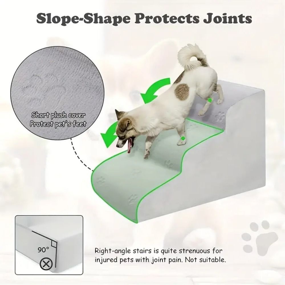 Extra Wide Foam Dog Ramps Slope Pet Stairs Durable Dog Steps Older Dogs ...