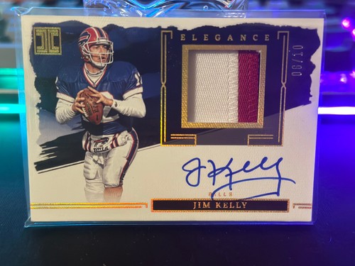 2023 Impeccable Jim Kelly Elegance Player Worn Patch Auto Gold /10 HOF ...