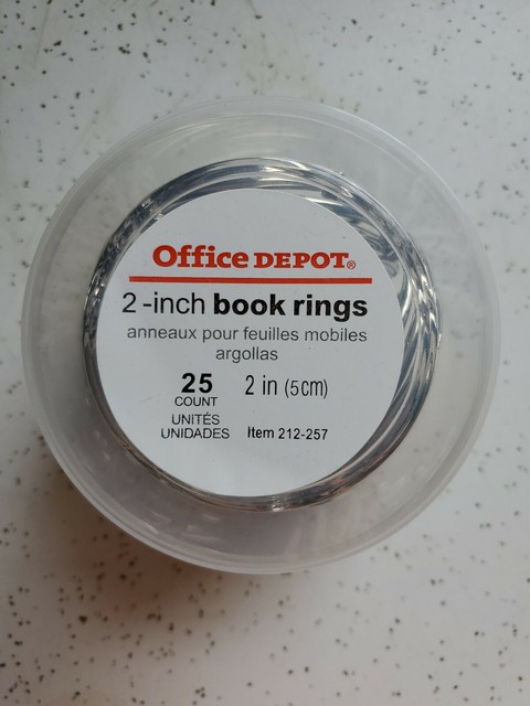 Office Depot 2 Inch (25 Pack) Book Binder Rings, Chrome Plated Steel | eBay