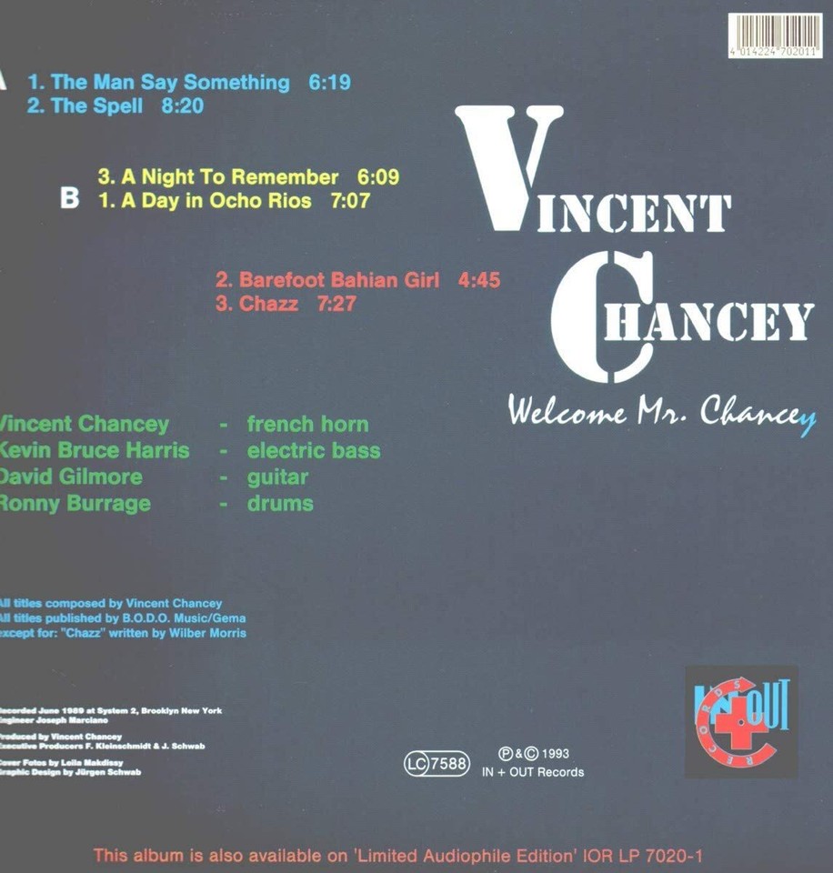 Vincent Chancey Welcome Mr Chancey (Vinyl) (UK IMPORT) 4014224702011 | eBay